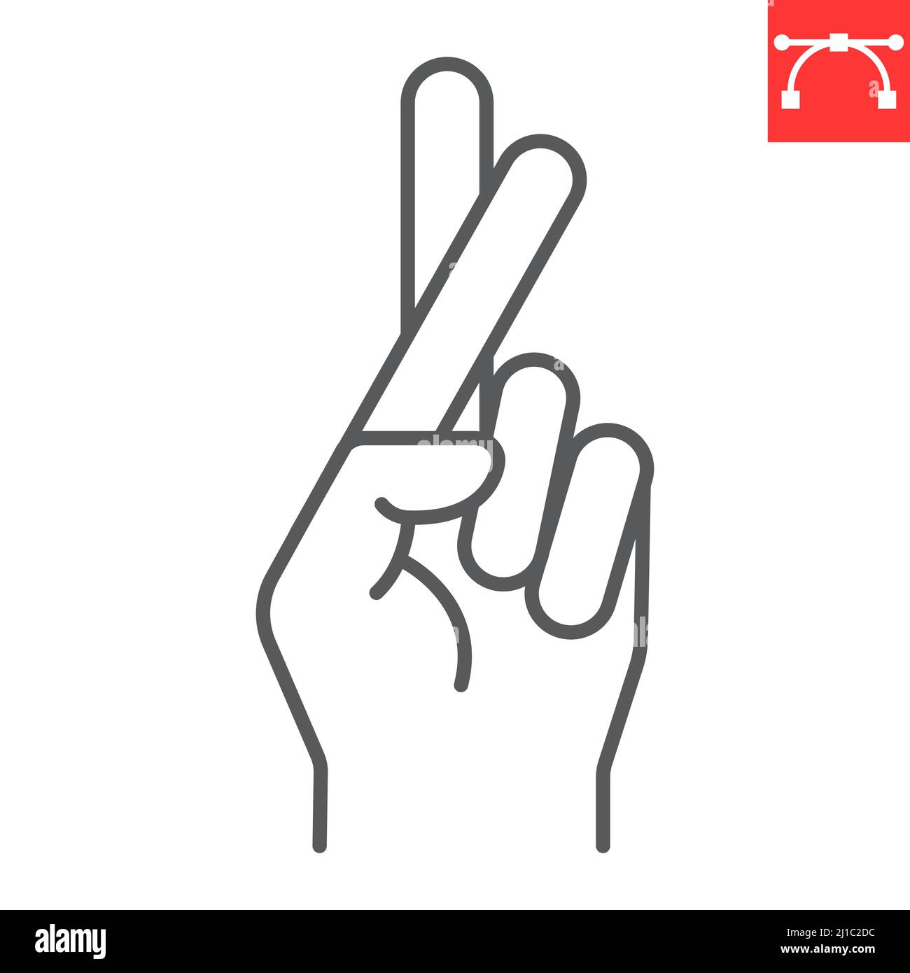 Promise gesture hand line Stock Vector Images - Alamy