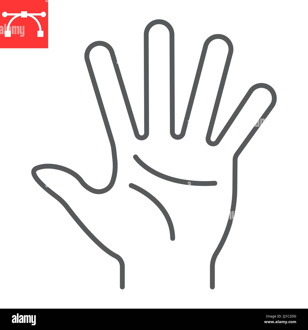 Raised hand line icon Stock Vector Image & Art - Alamy