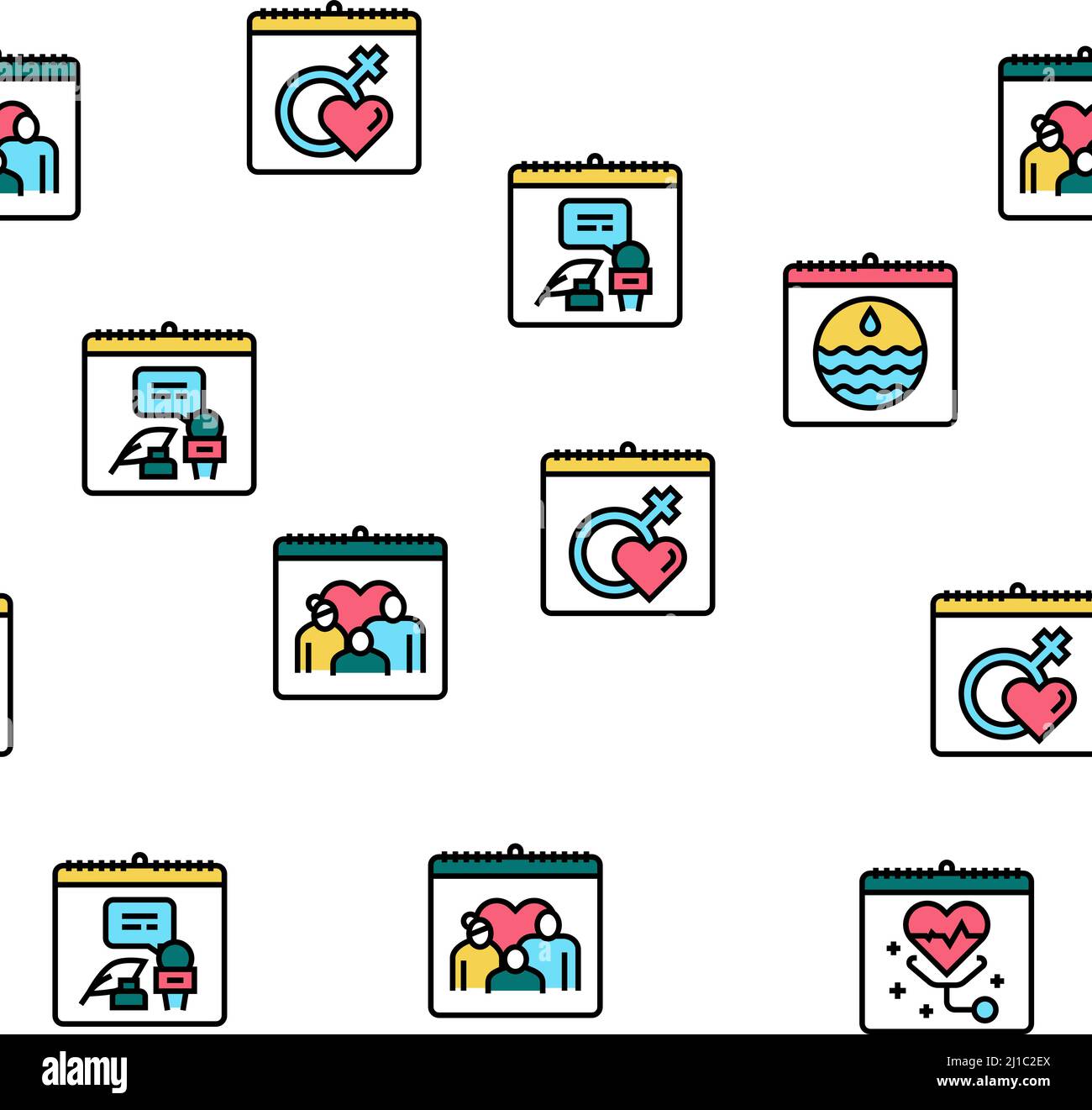 World Holidays Event Vector Seamless Pattern Stock Vector Image & Art ...