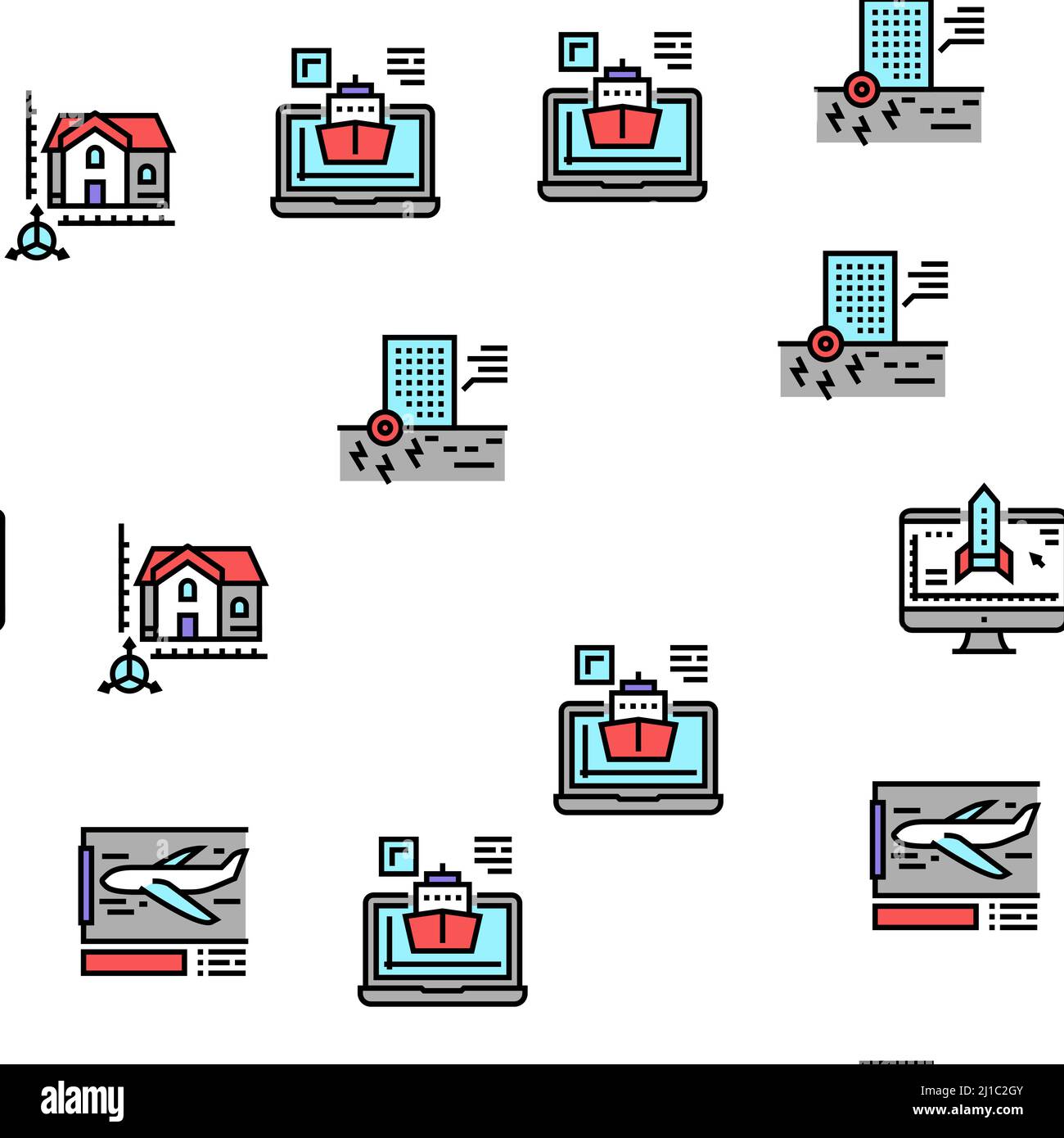 Modeling Engineering Vector Seamless Pattern Stock Vector Image And Art