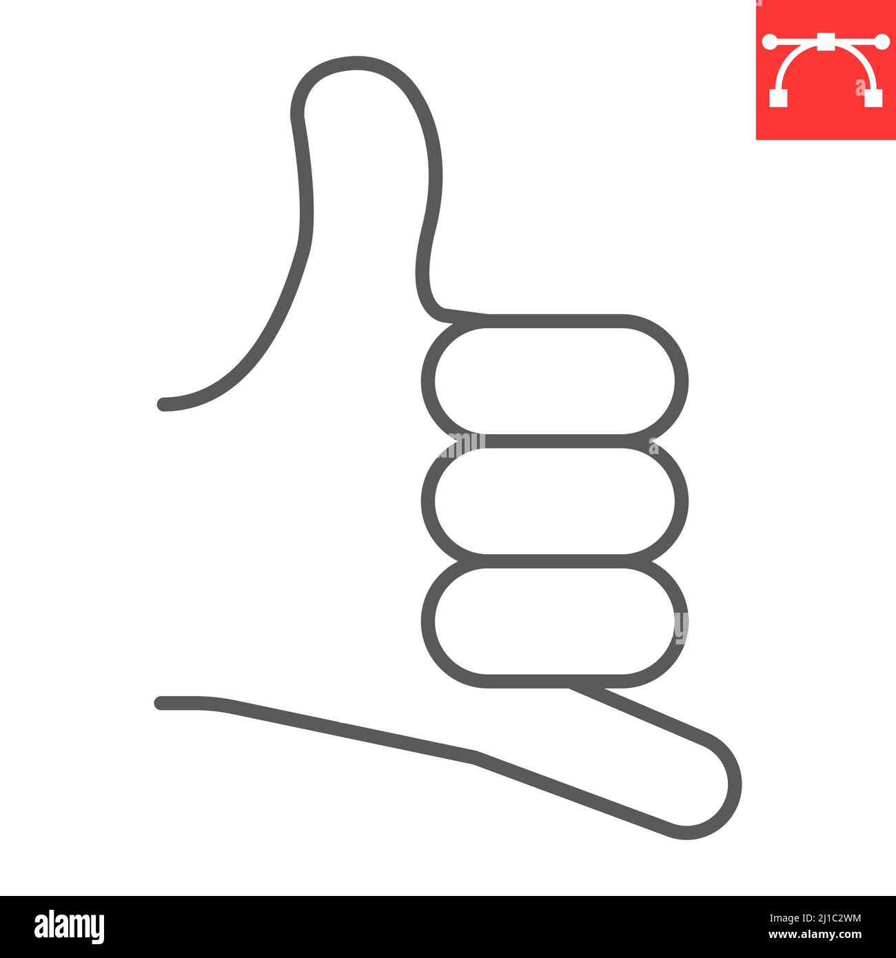 Call me gesture line icon Stock Vector Image & Art - Alamy