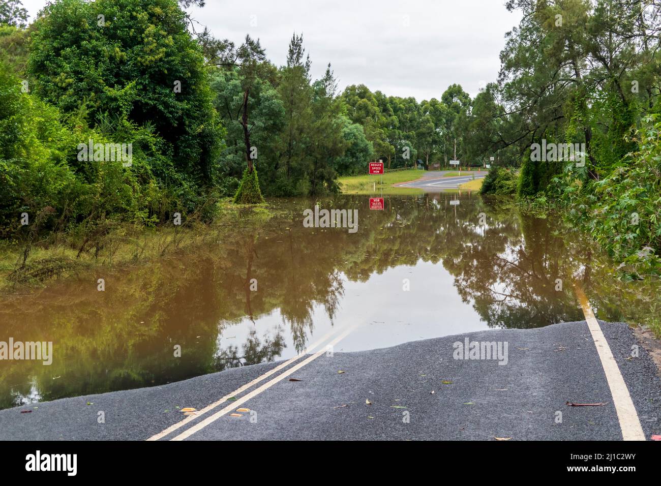Photograph of water across a road due to severe flooding in the ... Photograph of water across a road due to severe flooding in the ...