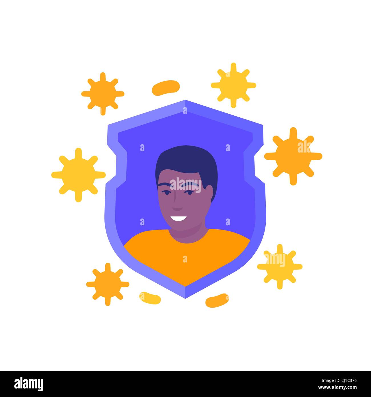 immune system, strong immunity and health, vector Stock Vector Image ...