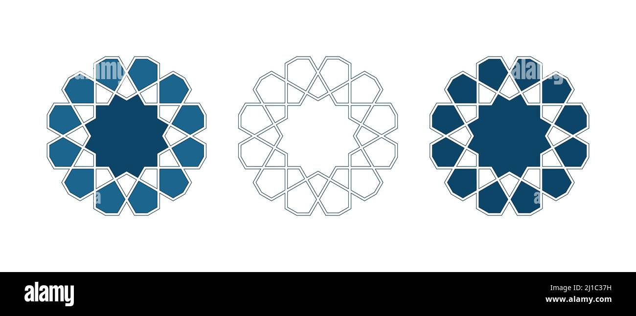 Persian geometric mosaic rosettes for Ramadan card Stock Vector Image ...