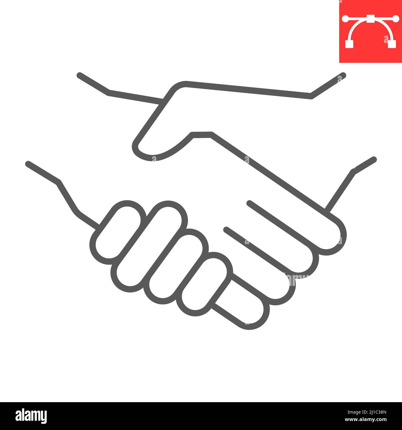 Handshake line icon Stock Vector Image & Art - Alamy