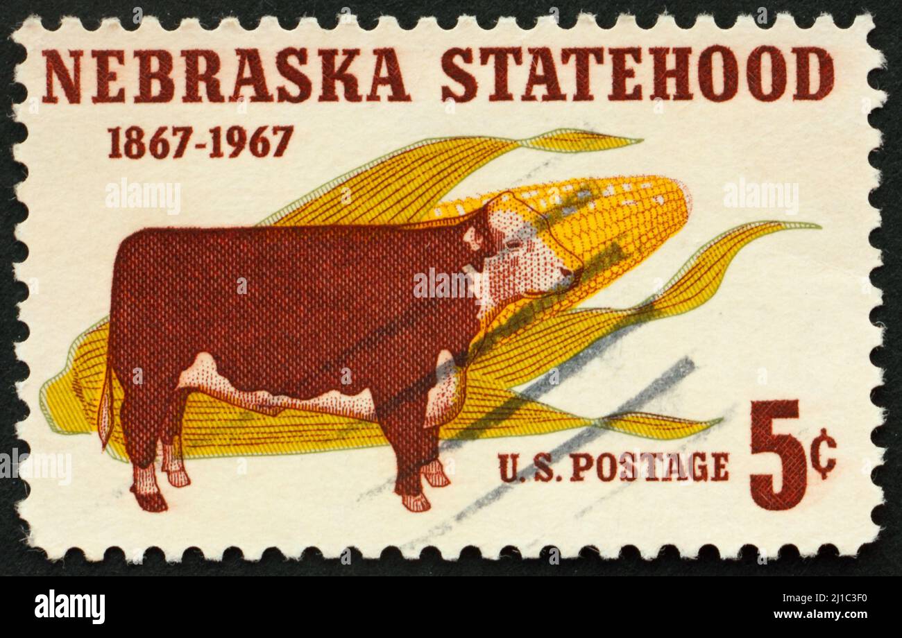 United States of America - circa 1967: a stamp printed in the United ...