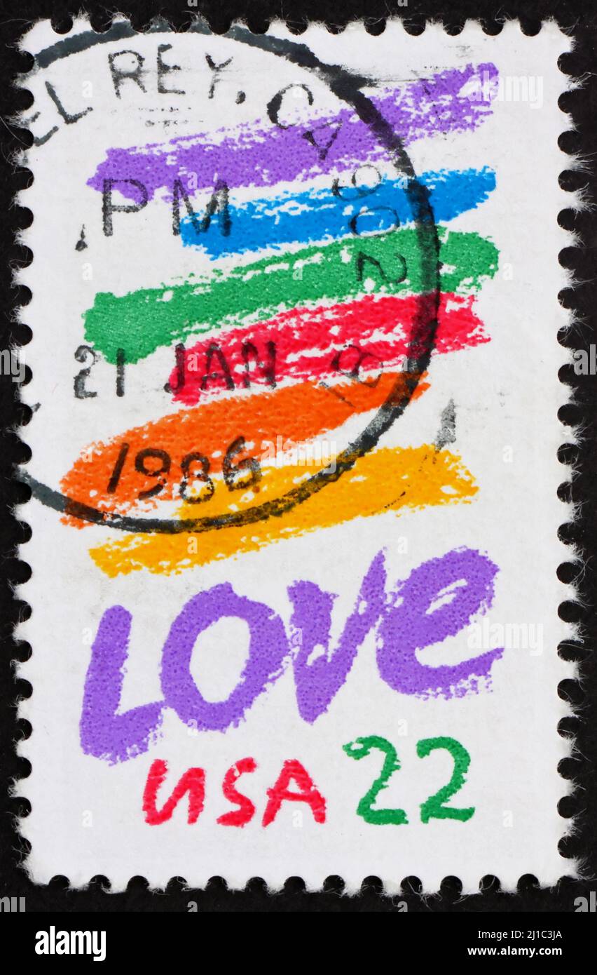 UNITED STATES OF AMERICA - CIRCA 1985: a stamp printed in the United ...