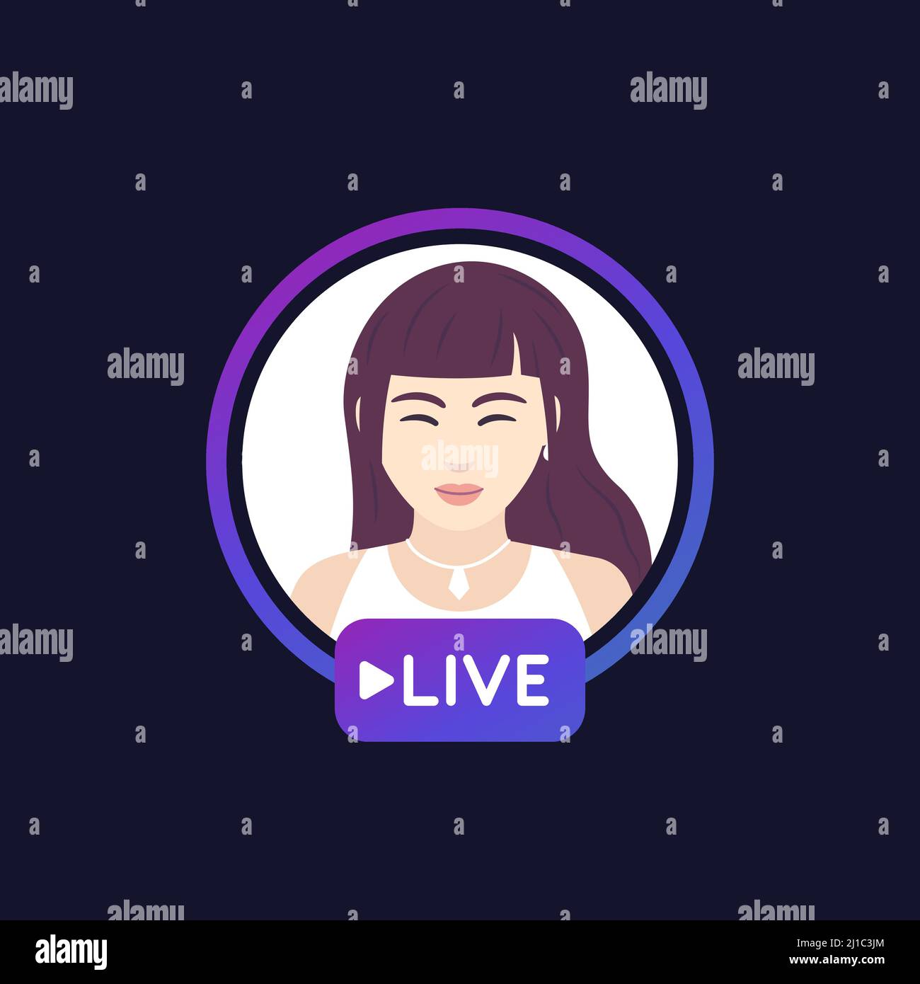 Live stream girl vector Stock Vector Images - Alamy