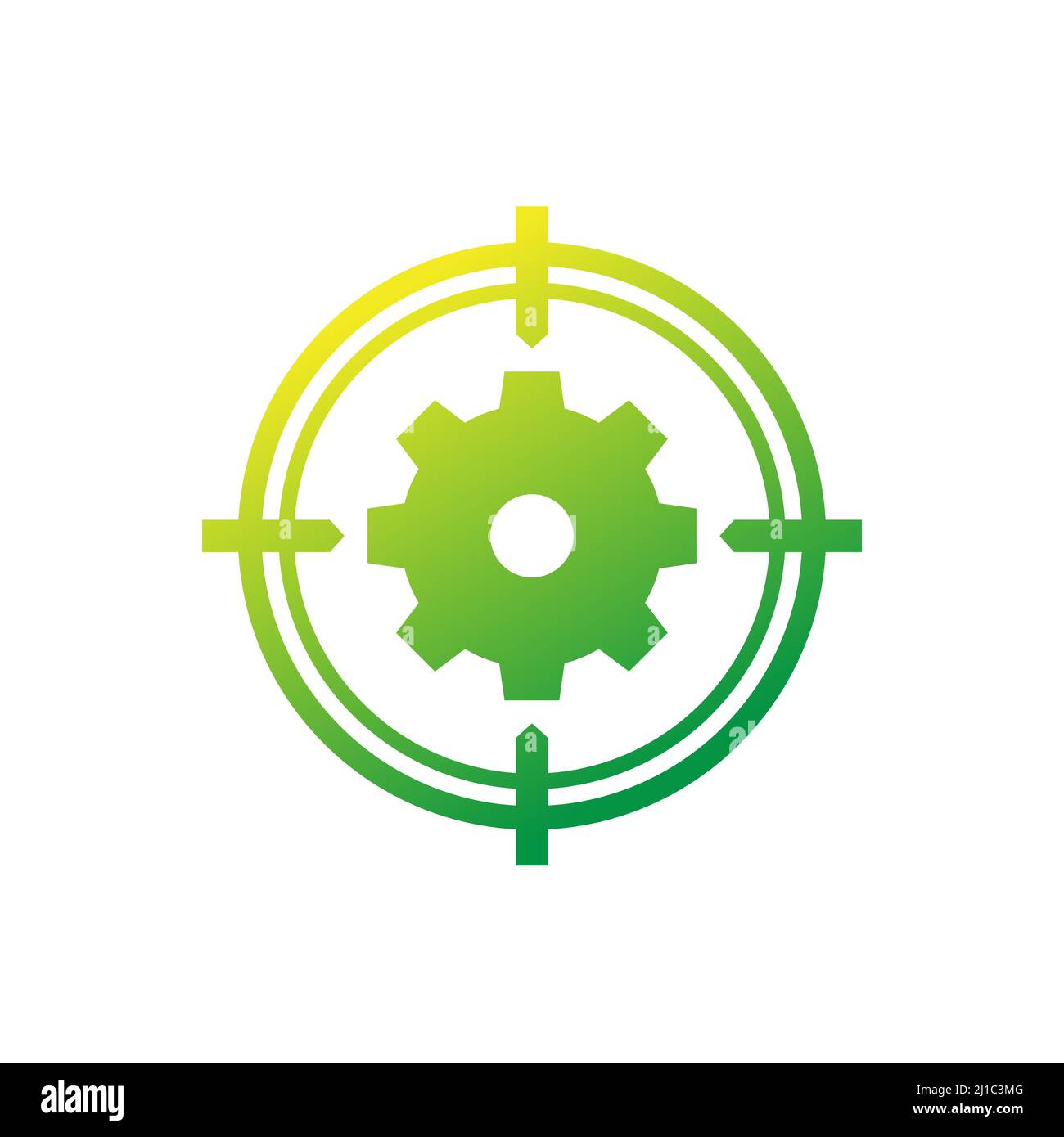 Gear and target logo, vector icon Stock Vector Image & Art - Alamy