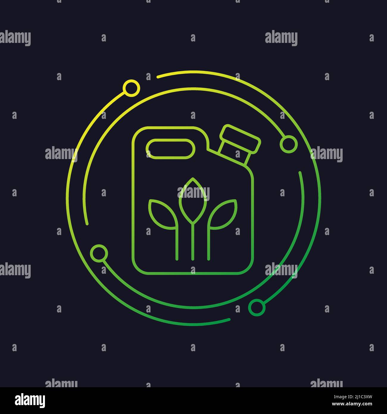 Green eco fuel canister icon hi-res stock photography and images - Alamy