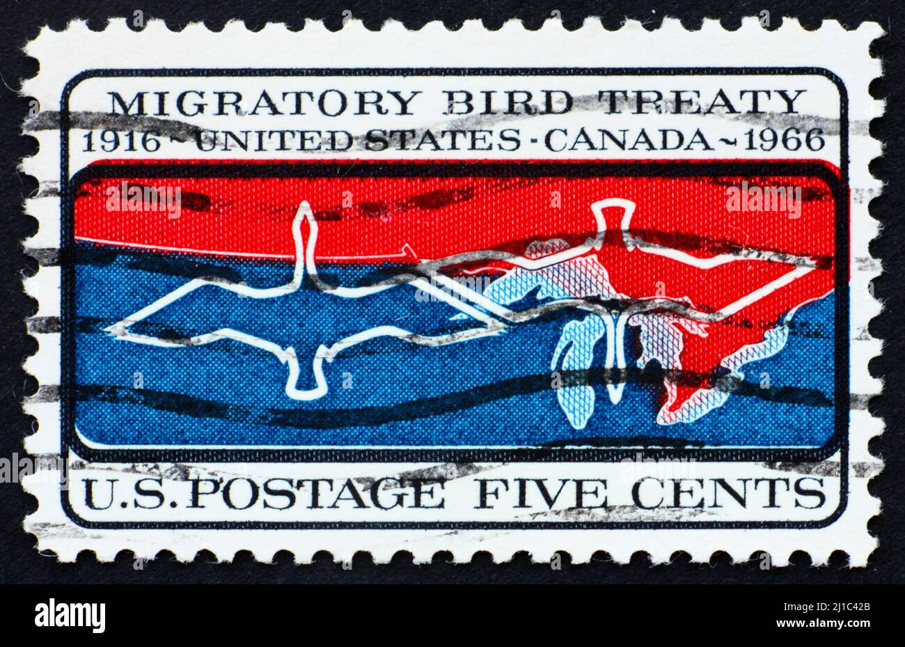 UNITED STATES OF AMERICA - CIRCA 1966: a stamp printed in the United ...