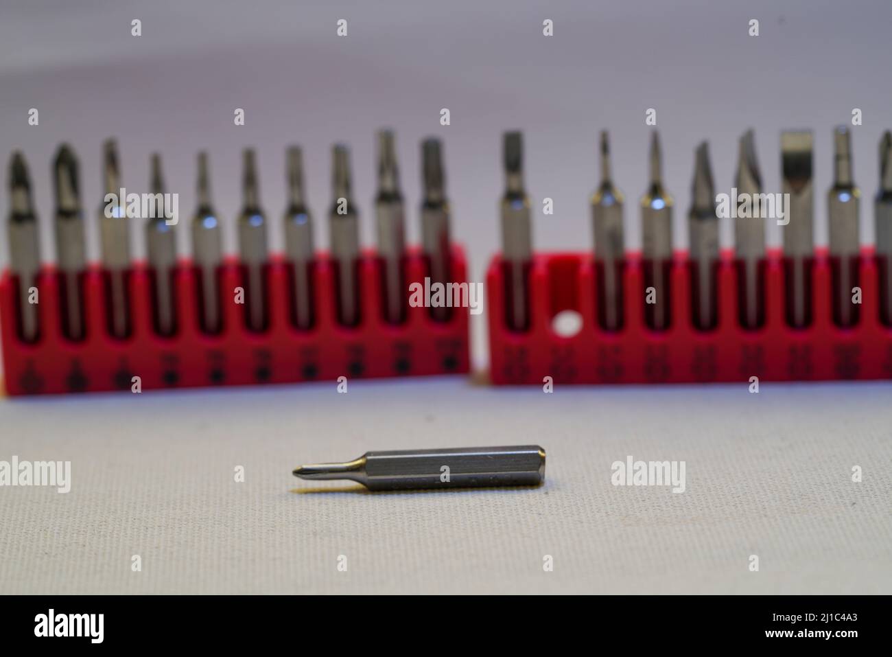 A set of attachments for a screwdriver Stock Photo - Alamy