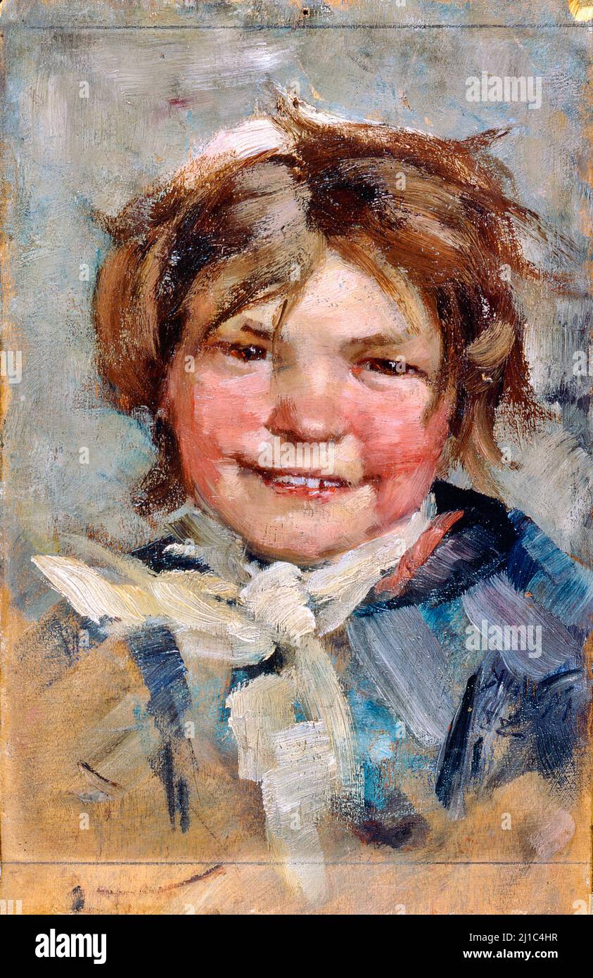 Maria Wiik - Laughing Girl - 1883 Stock Photo - Alamy