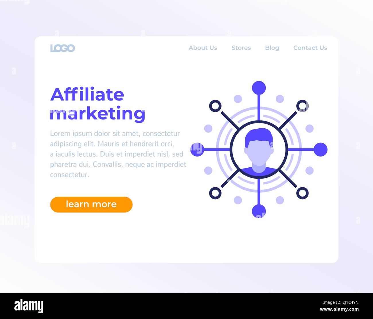 Affiliate marketing web page, banner design Stock Vector Image & Art ...