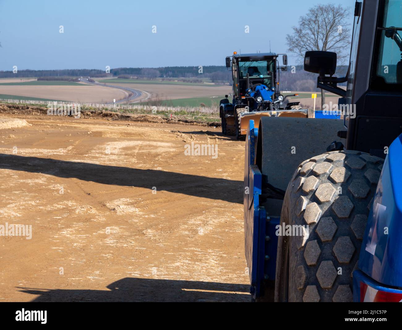 Roads new building construction site civil engineering with ...