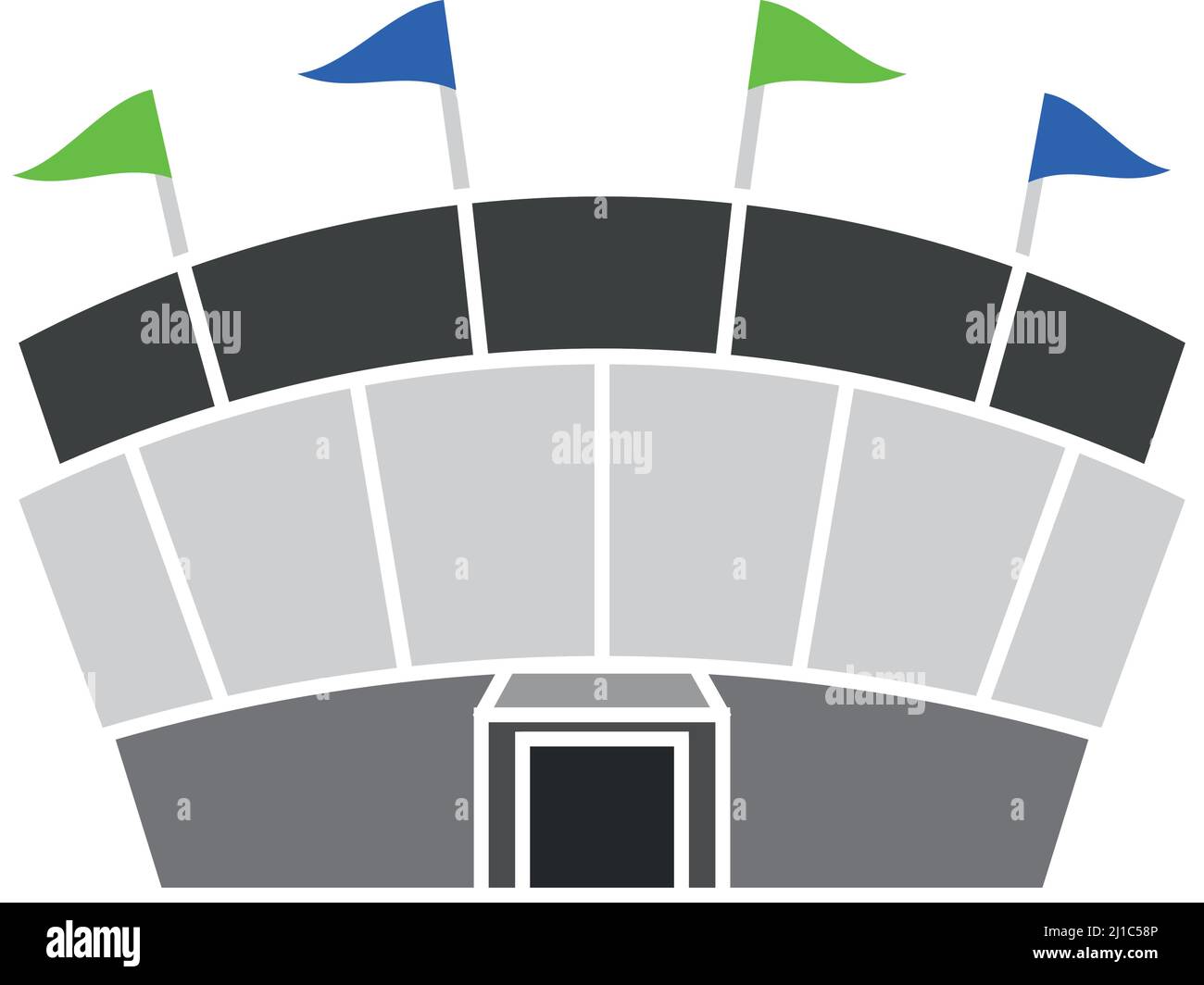 Isolated high circle open stadium vector illustration Stock Vector ...