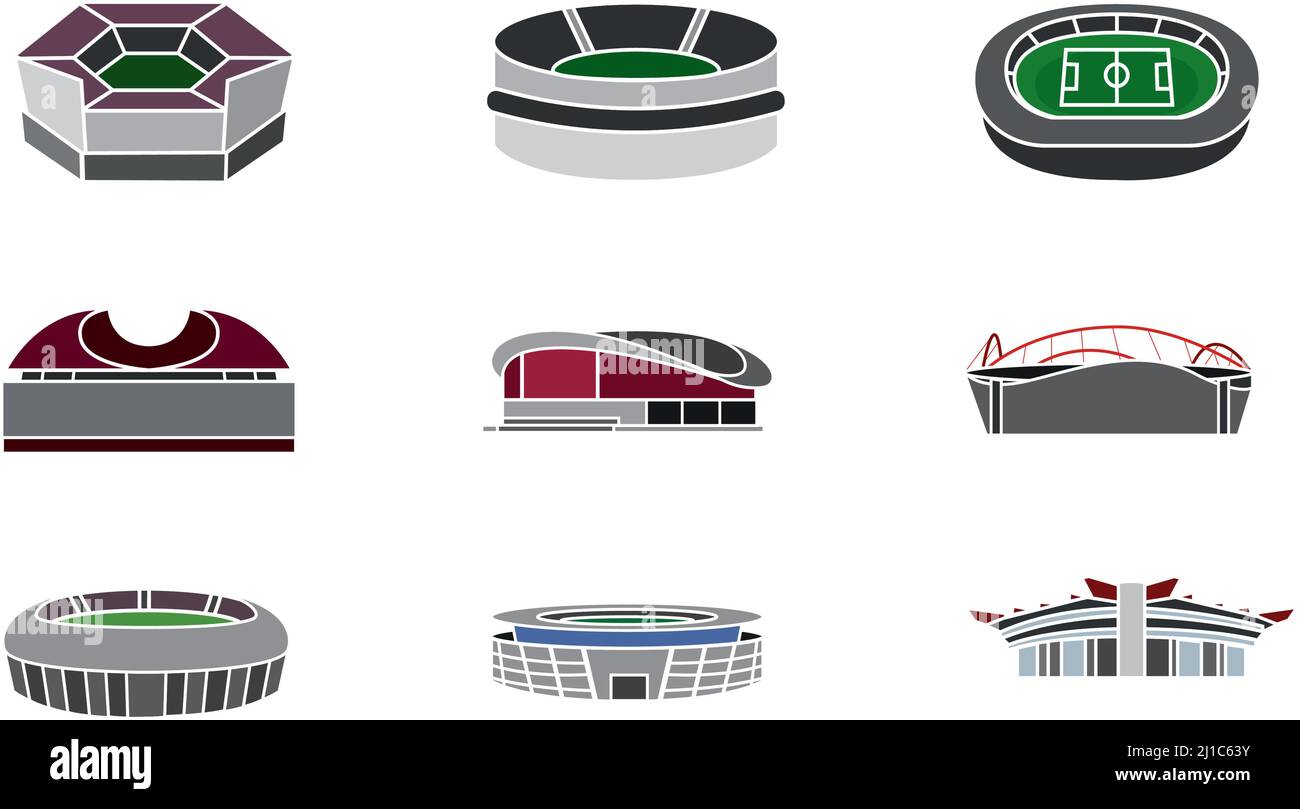 Set group desings stadium vector illustration Stock Vector Image & Art ...