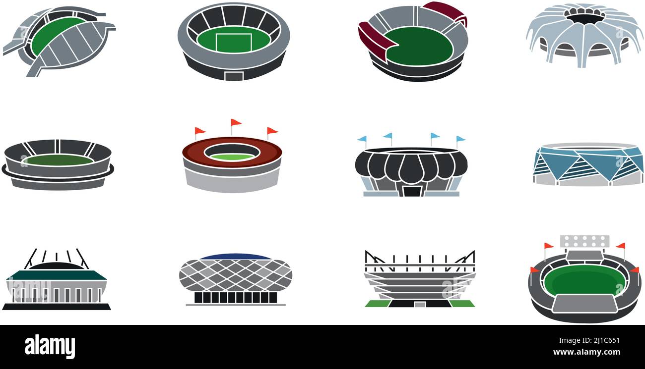 Set group desings stadium vector illustration Stock Vector Image & Art ...