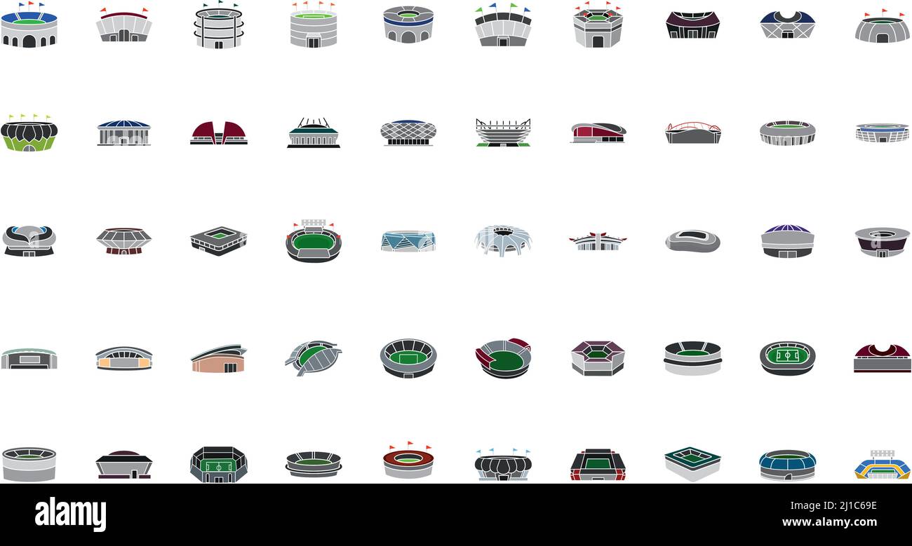 Set group desings stadium vector illustration Stock Vector Image & Art ...