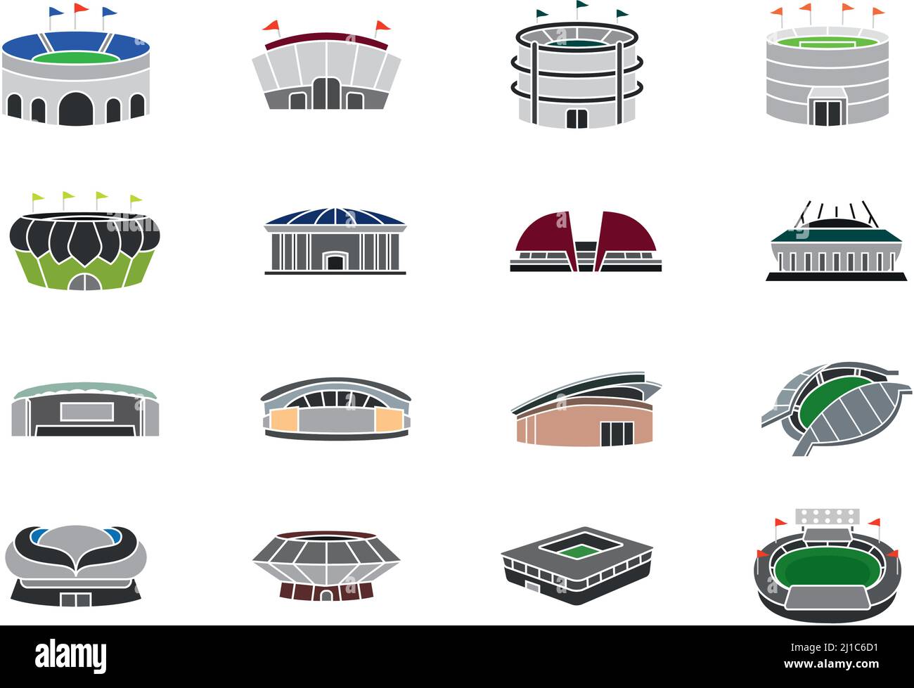 Set group desings stadium vector illustration Stock Vector Image & Art ...