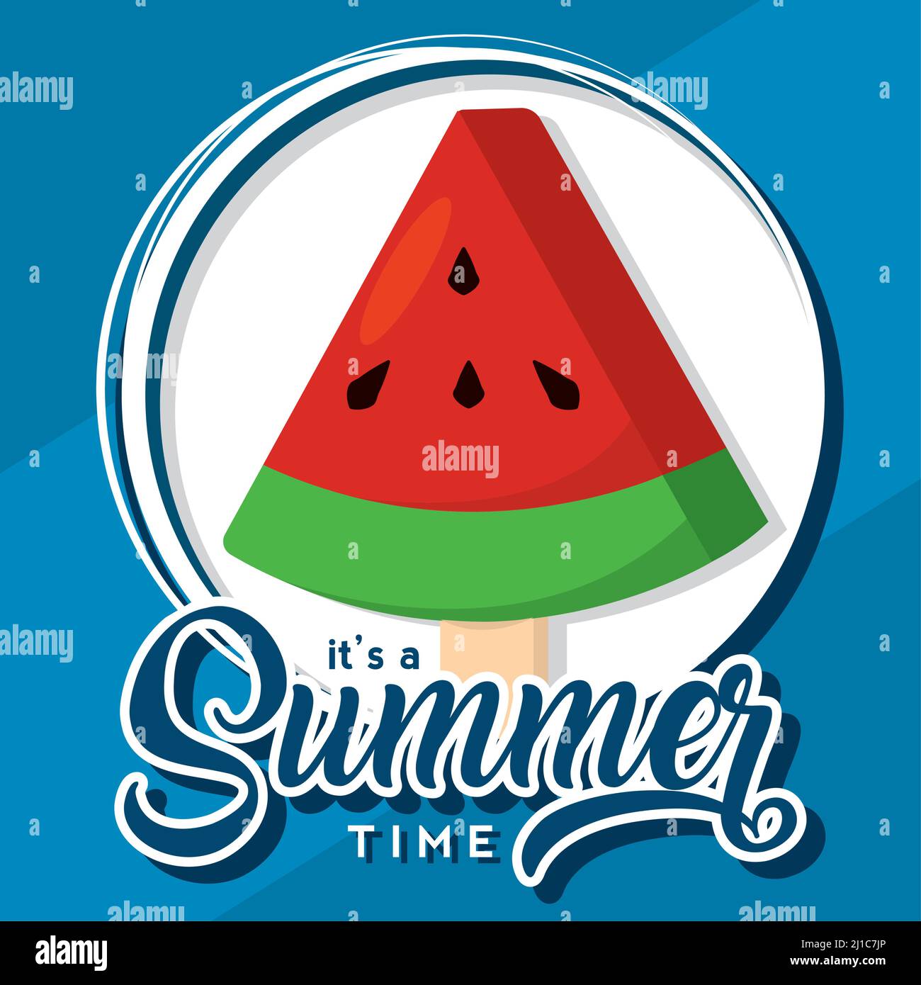Poster Summer watermelon vector illustration Stock Vector Image & Art ...