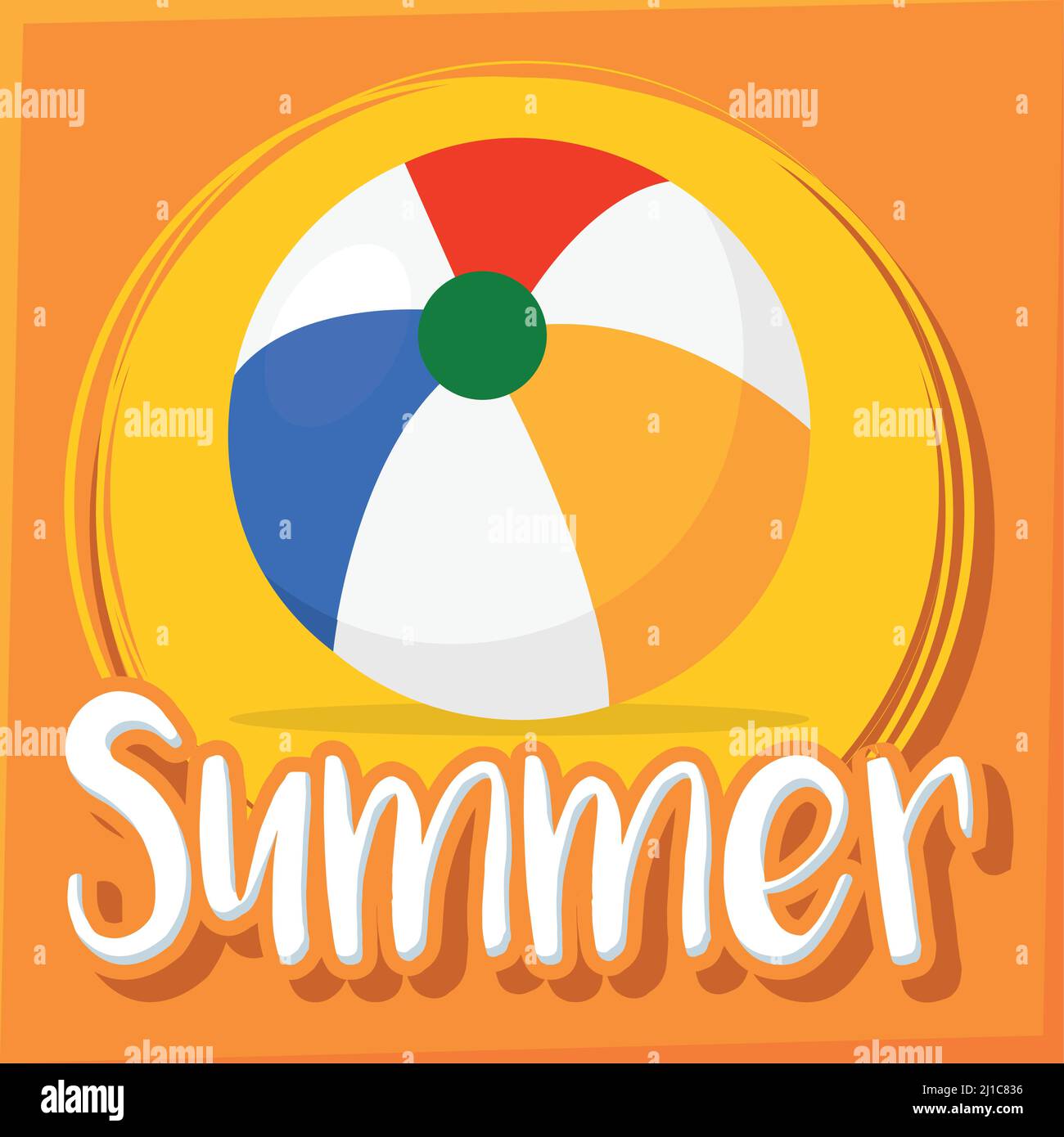 Poster Summer ball vector illustration Stock Vector Image & Art - Alamy