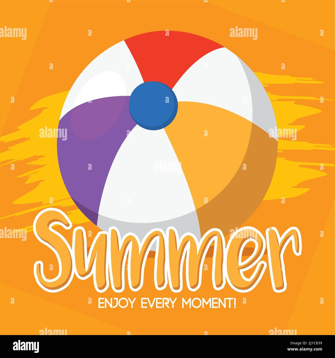 Poster Summer ball vector illustration Stock Vector Image & Art - Alamy
