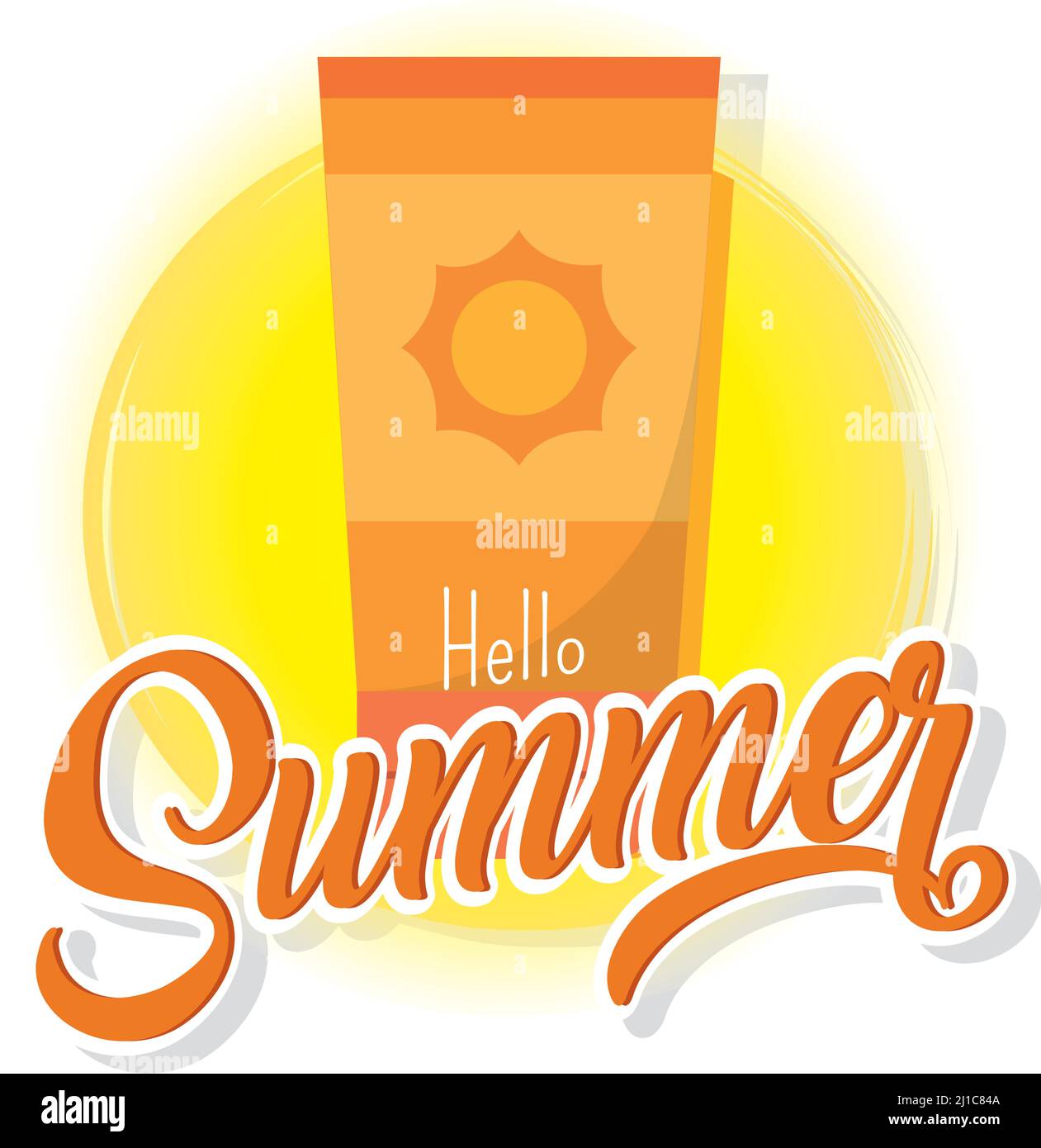 Poster Summer sun vector illustration Stock Vector Image & Art - Alamy