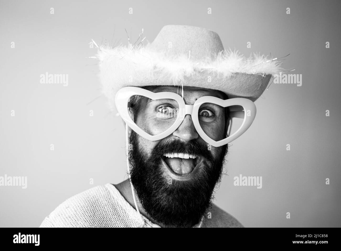 Positive funny young guy Black and White Stock Photos & Images - Alamy