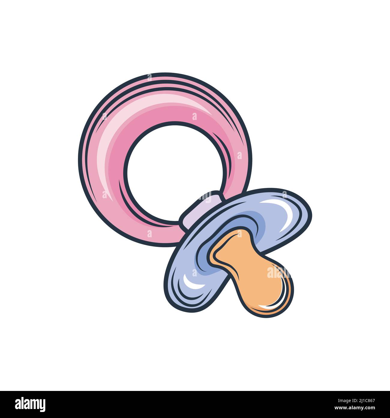 Baby pacifier icon. Cartoon of baby pacifier vector icon for web design ...