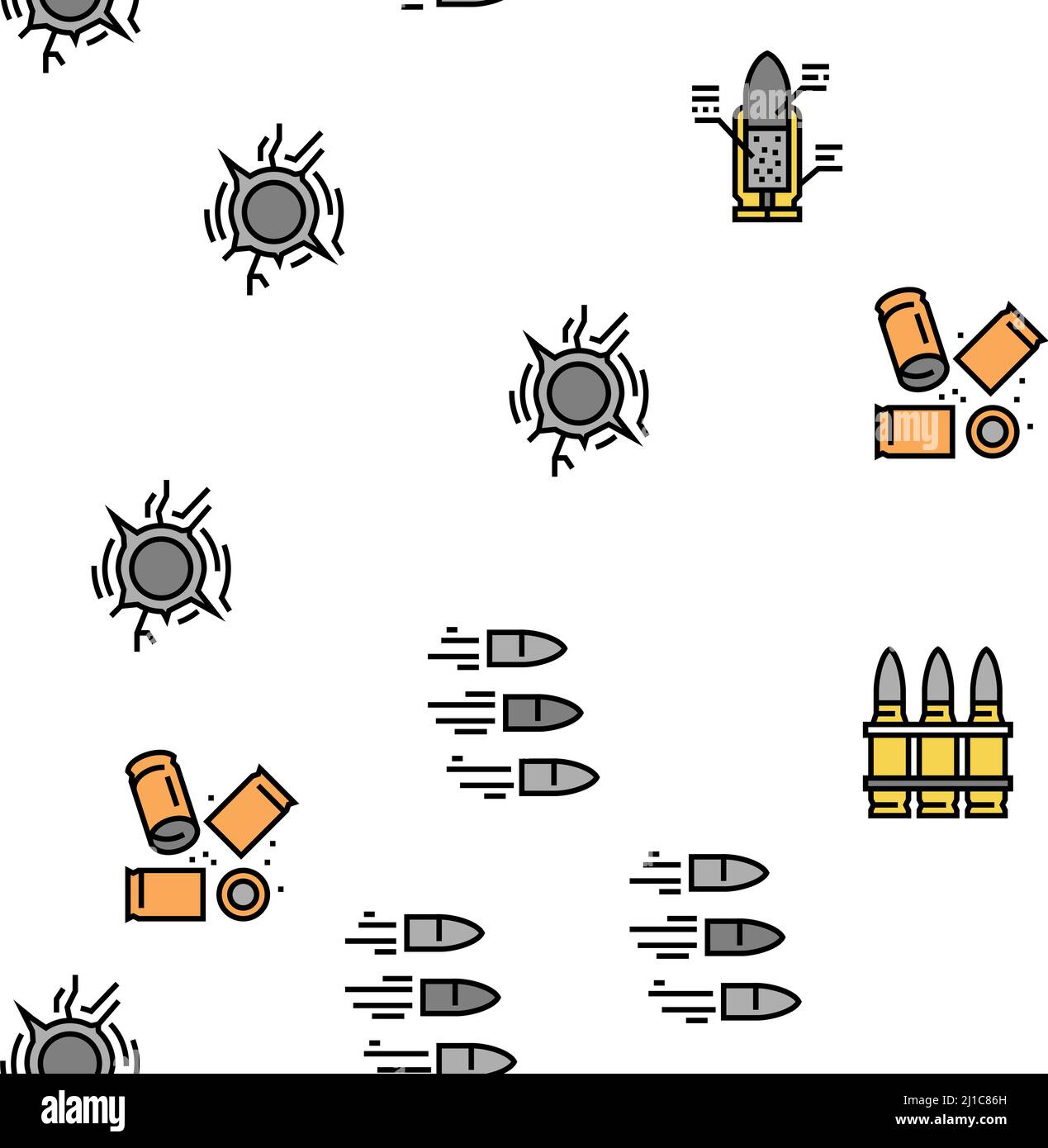 Bullet Ammunition Vector Seamless Pattern Stock Vector Image & Art - Alamy