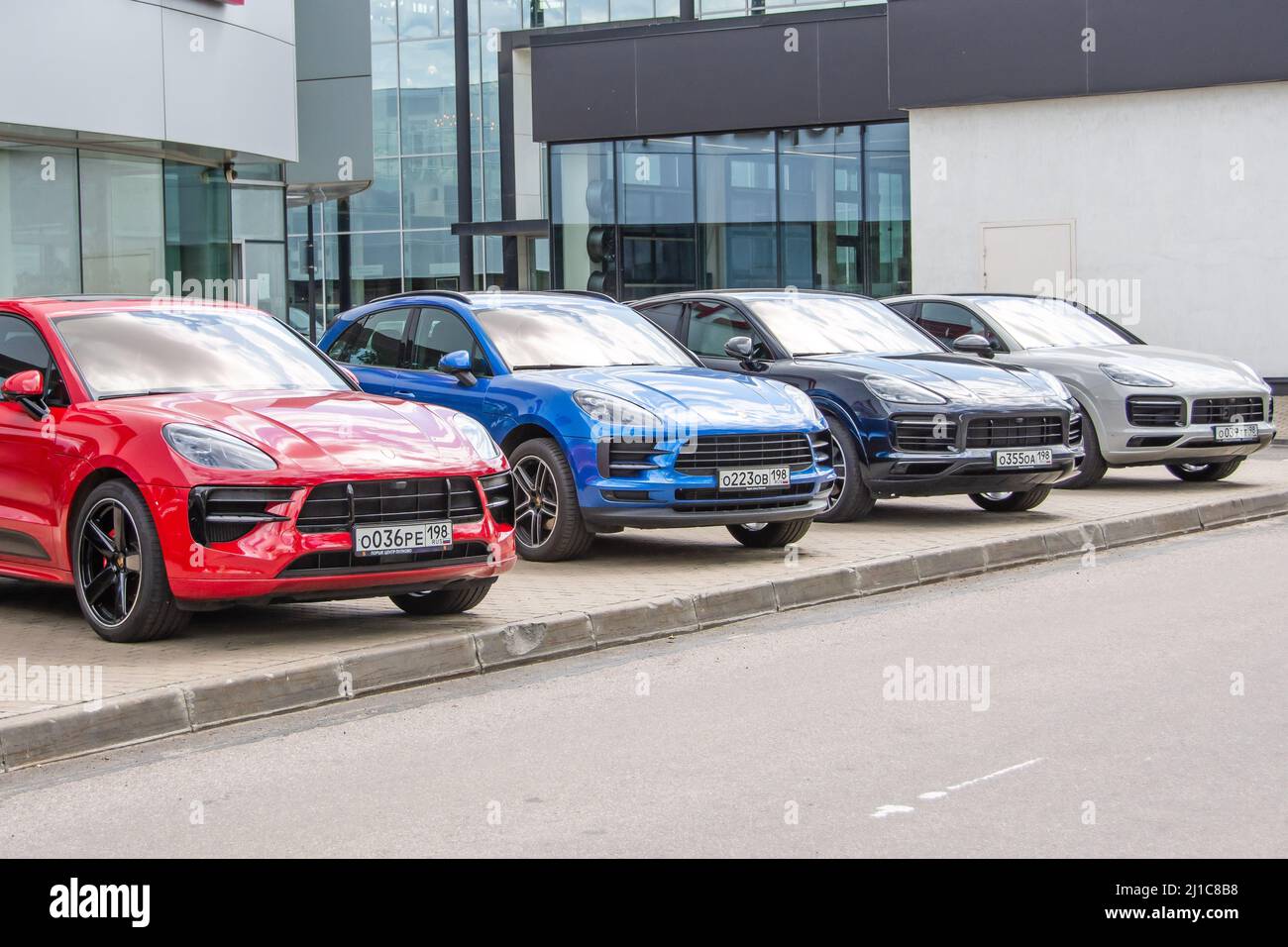 Porsche car different classes of machine models near to an authorized ...