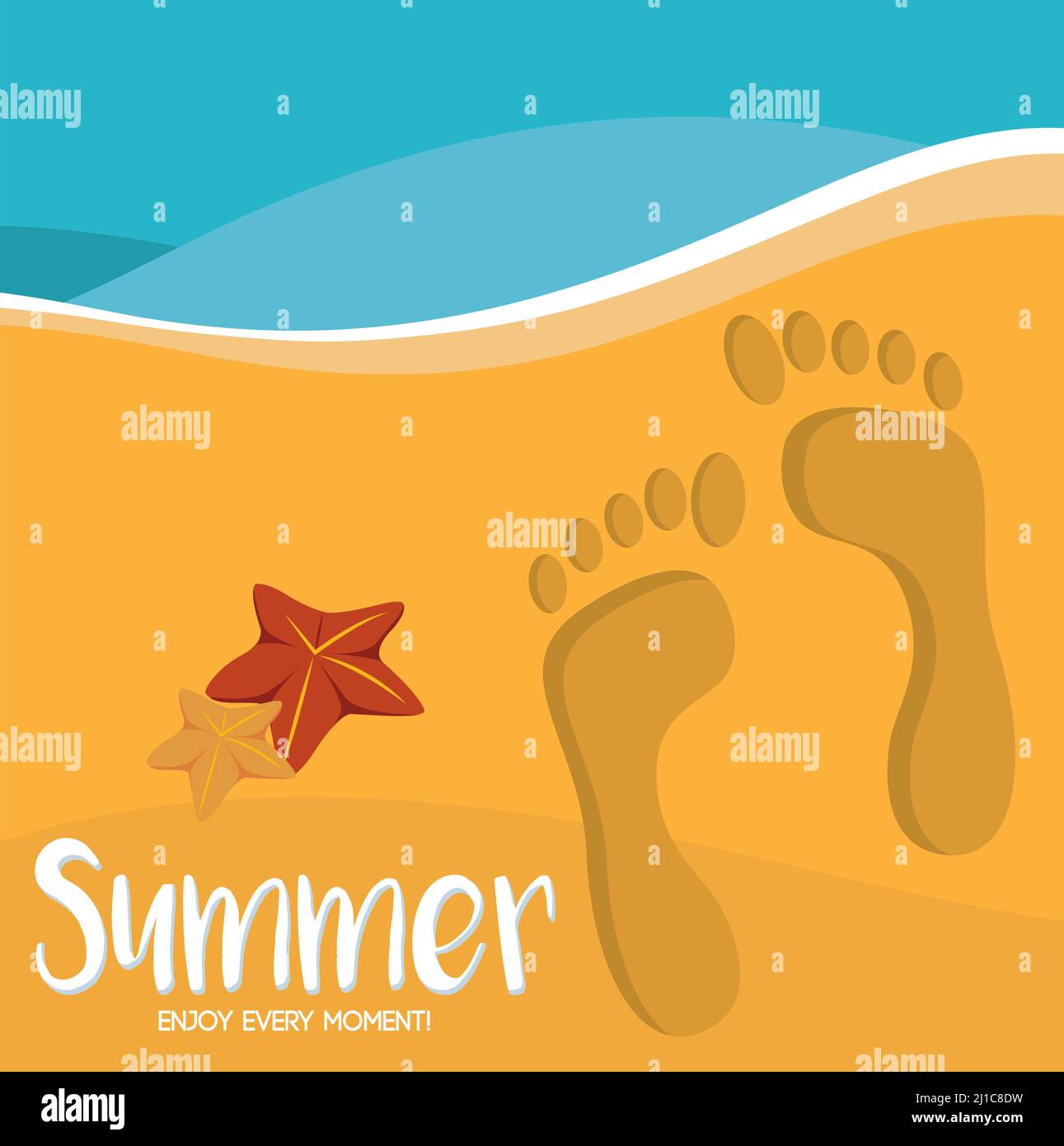 Poster Summer sand vector illustration Stock Vector Image & Art - Alamy