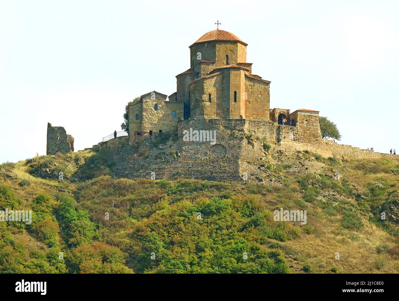 Medieval Jvari Monastery as seen from Mtskheta town, the former capital ...