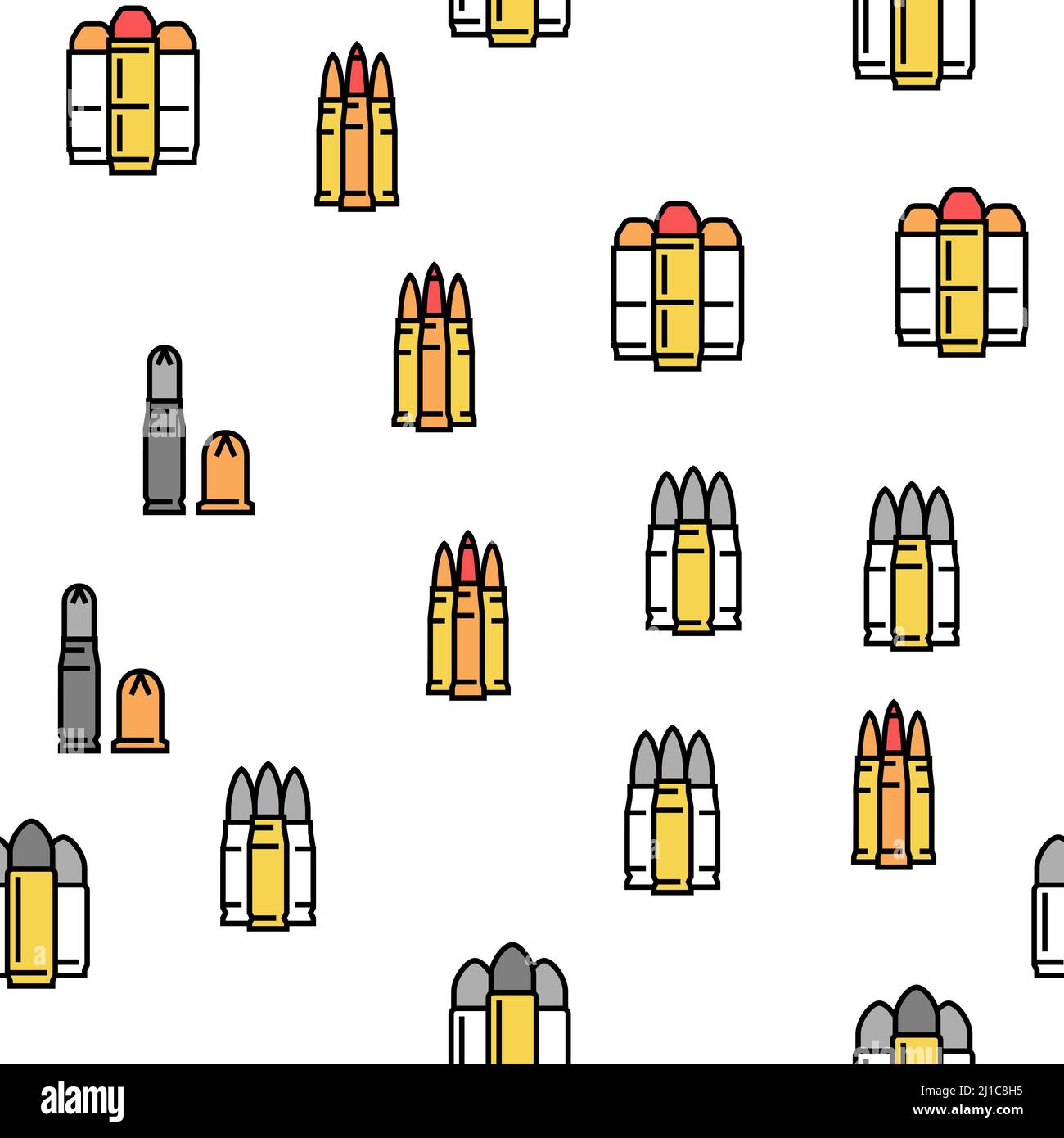 Bullet Ammunition Vector Seamless Pattern Stock Vector Image & Art - Alamy
