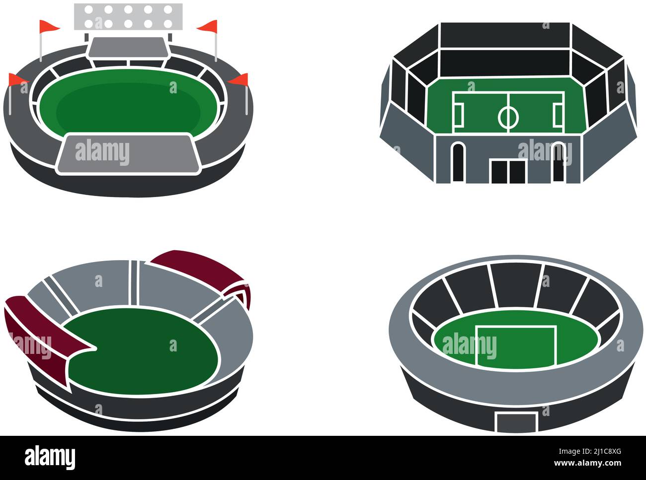 Set group desings stadium vector illustration Stock Vector Image & Art ...