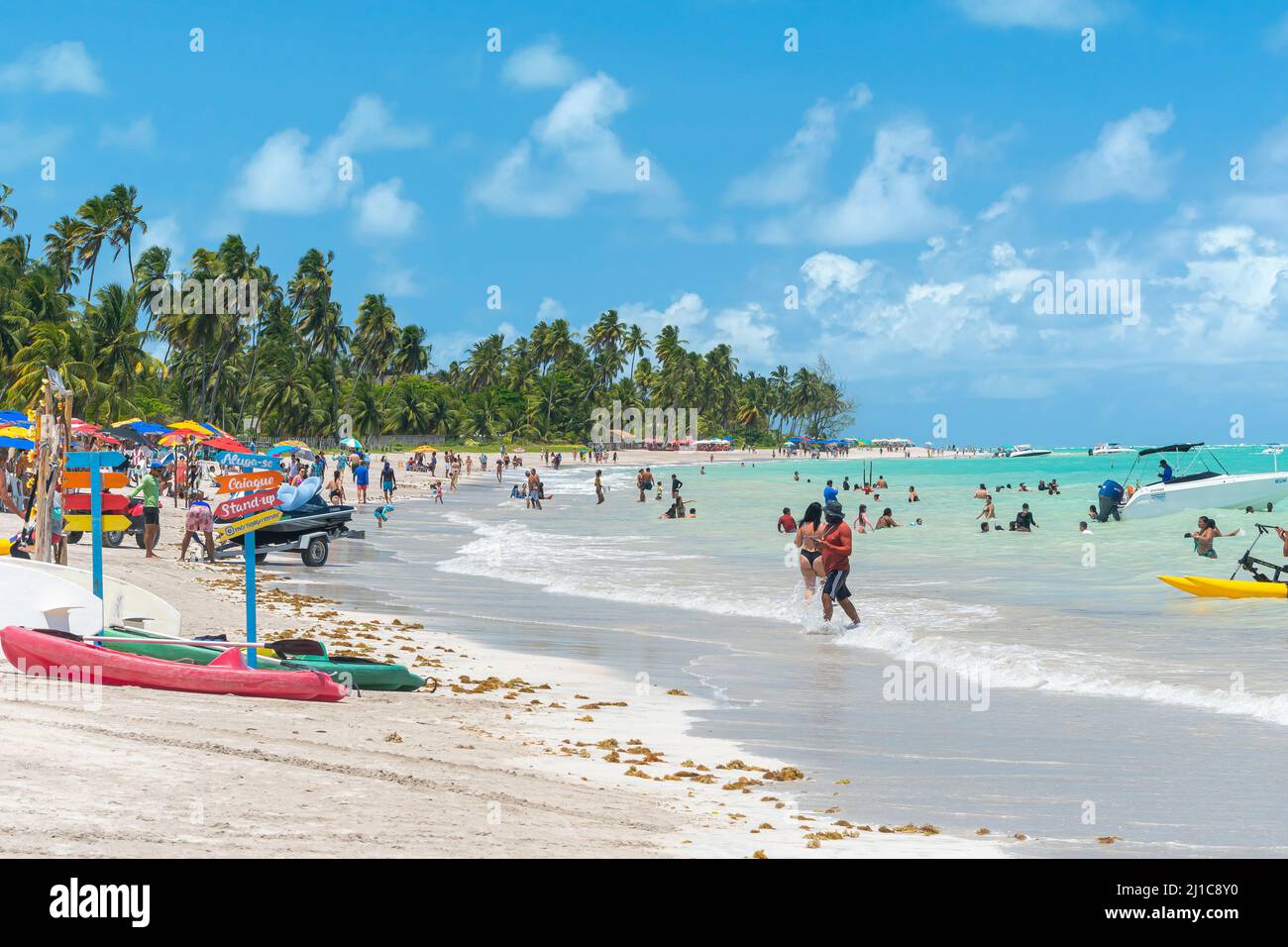 Maragogi, AL, Brazil - October 17, 2021: beautiful sunny day at Barra ...