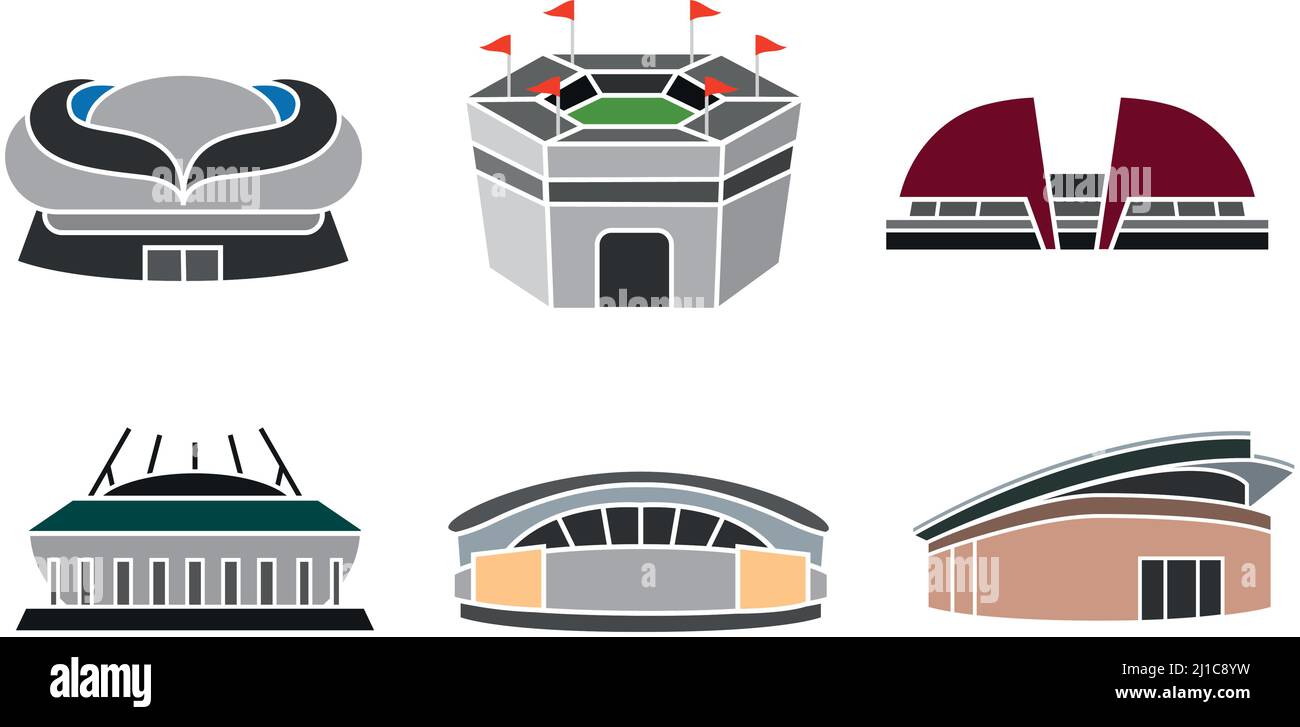 Set group desings stadium vector illustration Stock Vector Image & Art ...