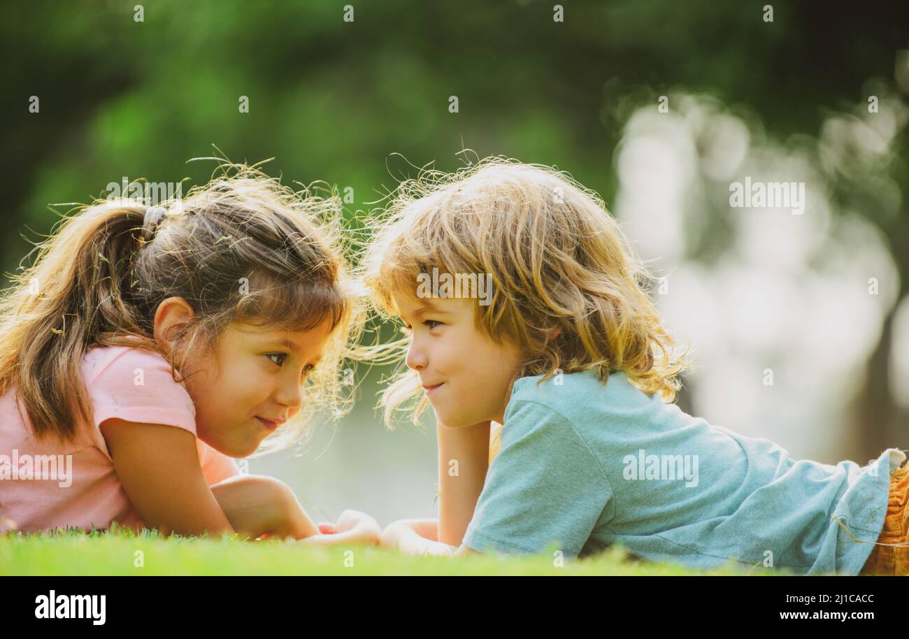 Cute Kids Couple In Love