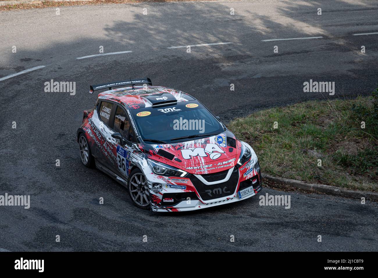 the Nissan Micra N5 in 9 Lloret de Mar asphalt rally Stock Photo - Alamy