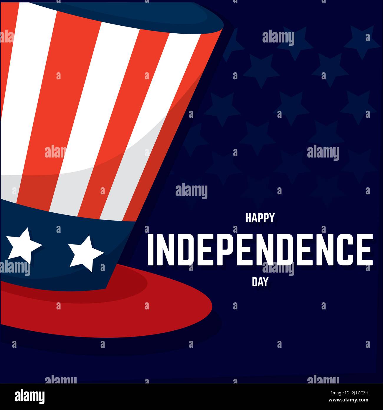 Poster hat usa independence vector illustration Stock Vector Image ...