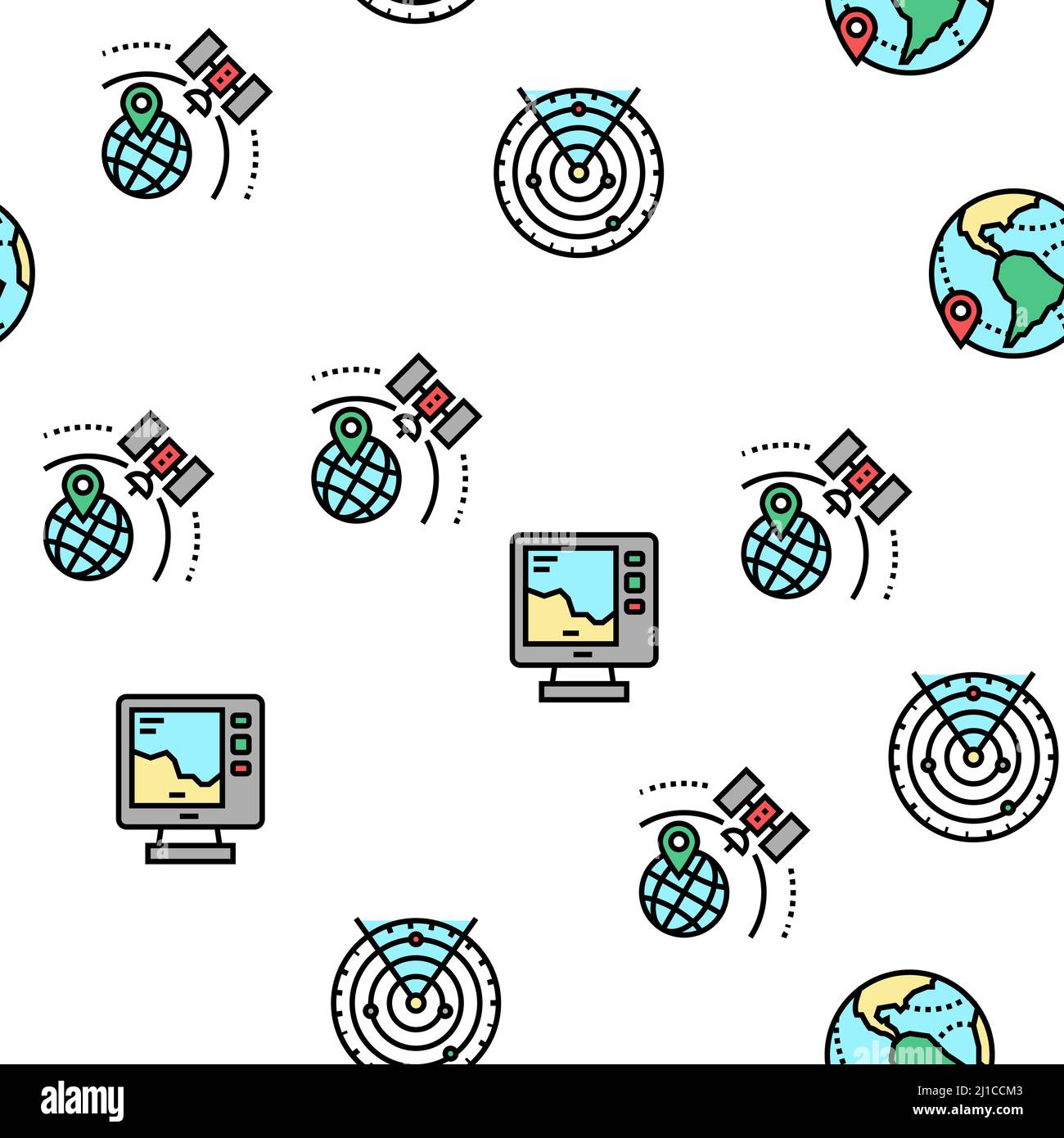 Map Location System Vector Seamless Pattern Stock Vector Image And Art