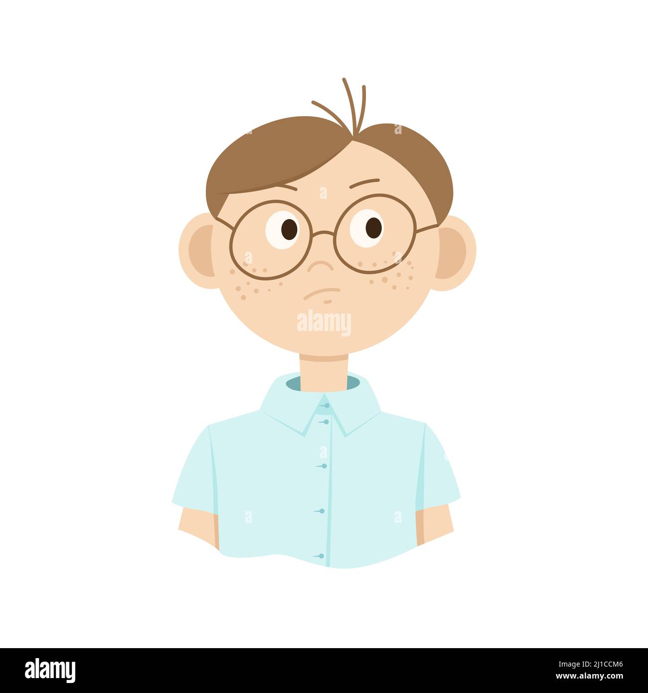 Cartoon man face sad expression hi-res stock photography and images - Alamy