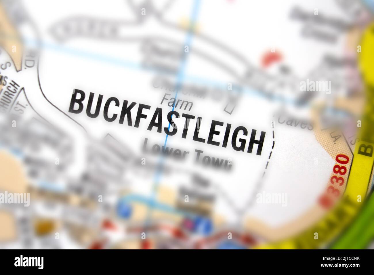 Buckfastleigh - Devon, United Kingdom colour atlas map town plan and ...