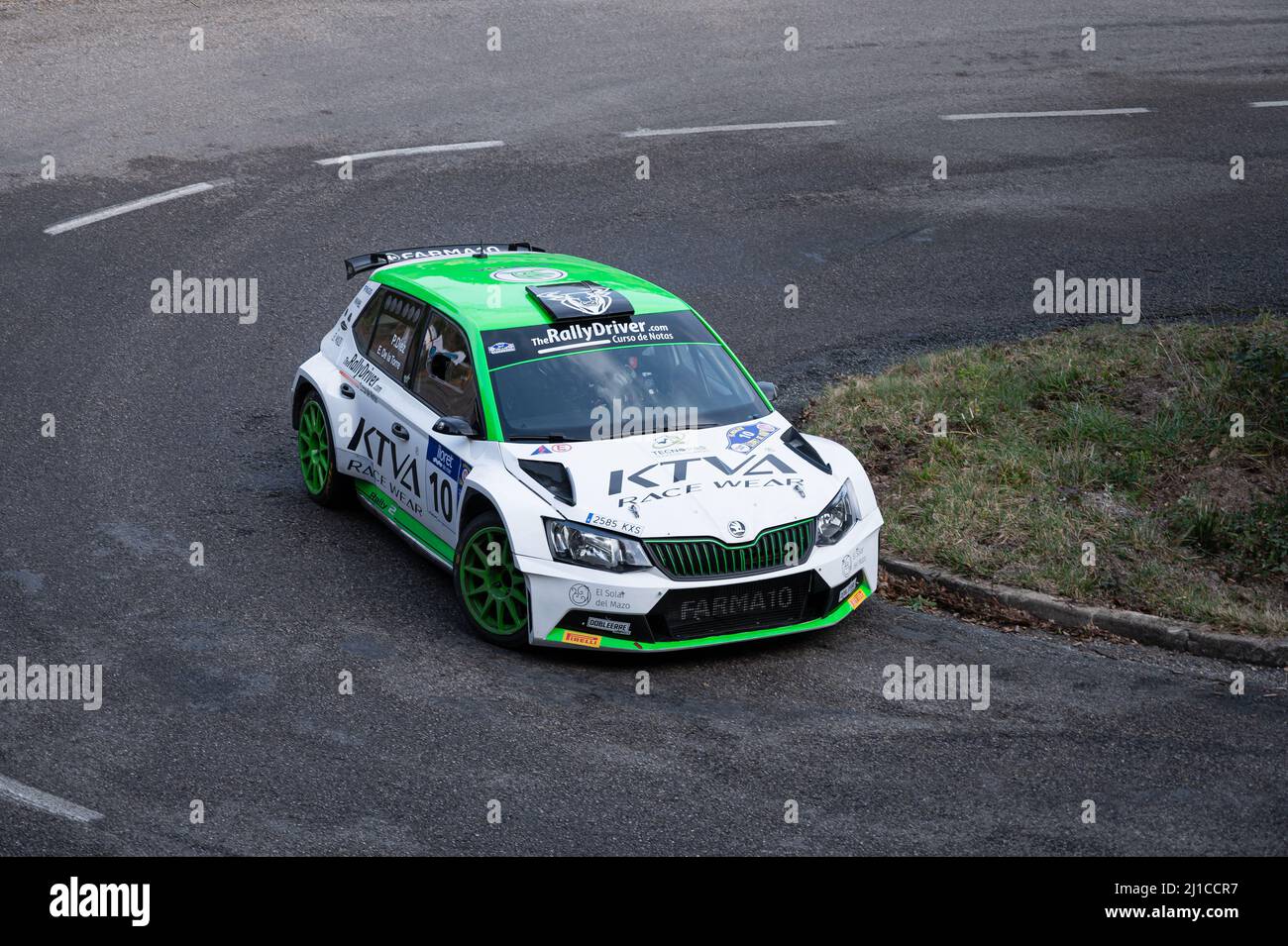 The Skoda Fabia R5 Evo in Lloret de Mar asphalt rally Stock Photo - Alamy
