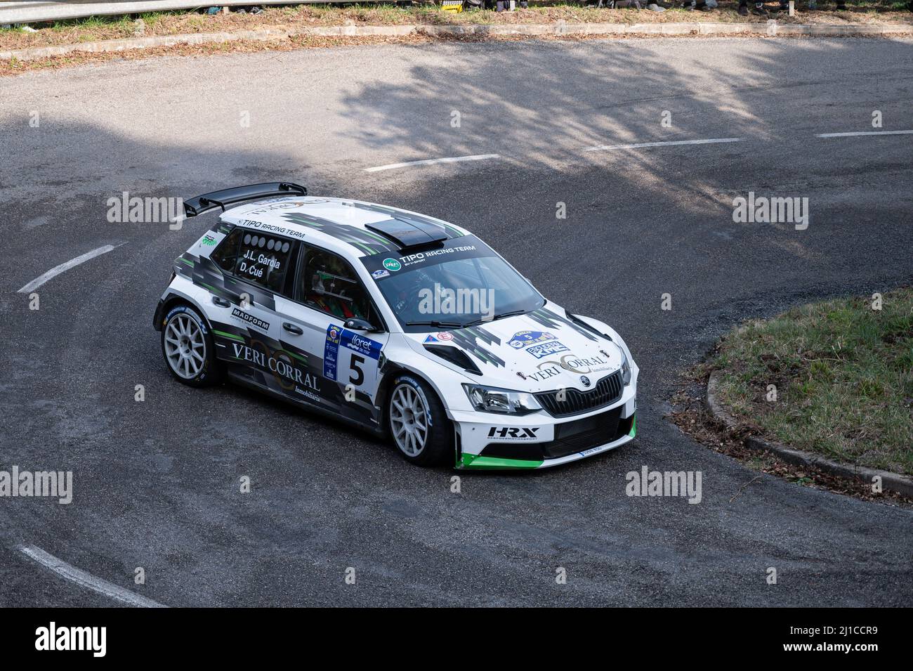 The Skoda Fabia R5 evo in 9 Lloret de Mar asphalt rally Stock Photo - Alamy