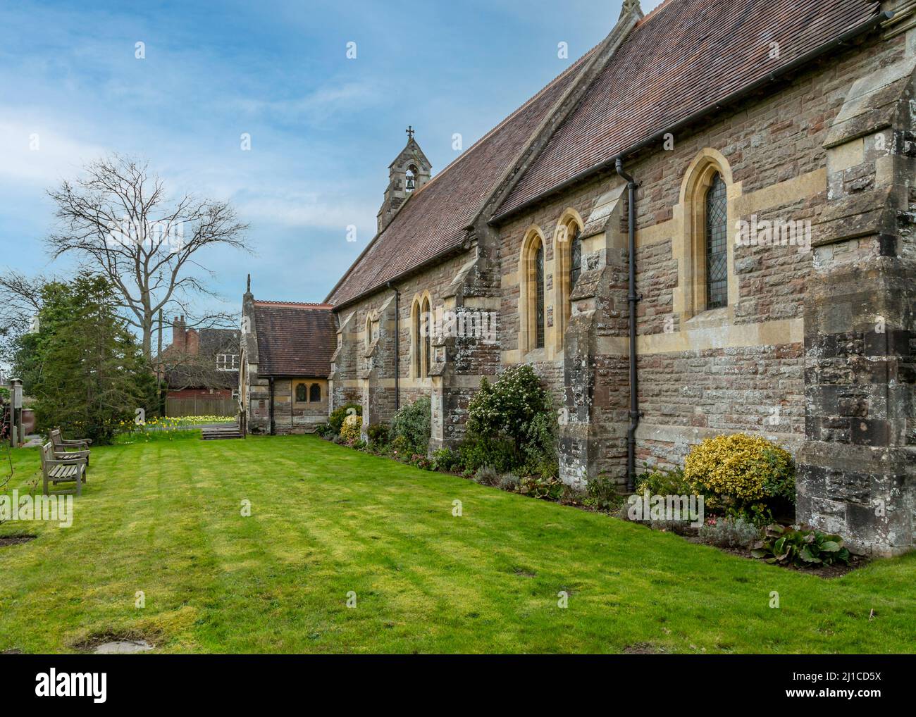 St. Pauls Church in Cookhill village, Worcestershire, England Stock ...