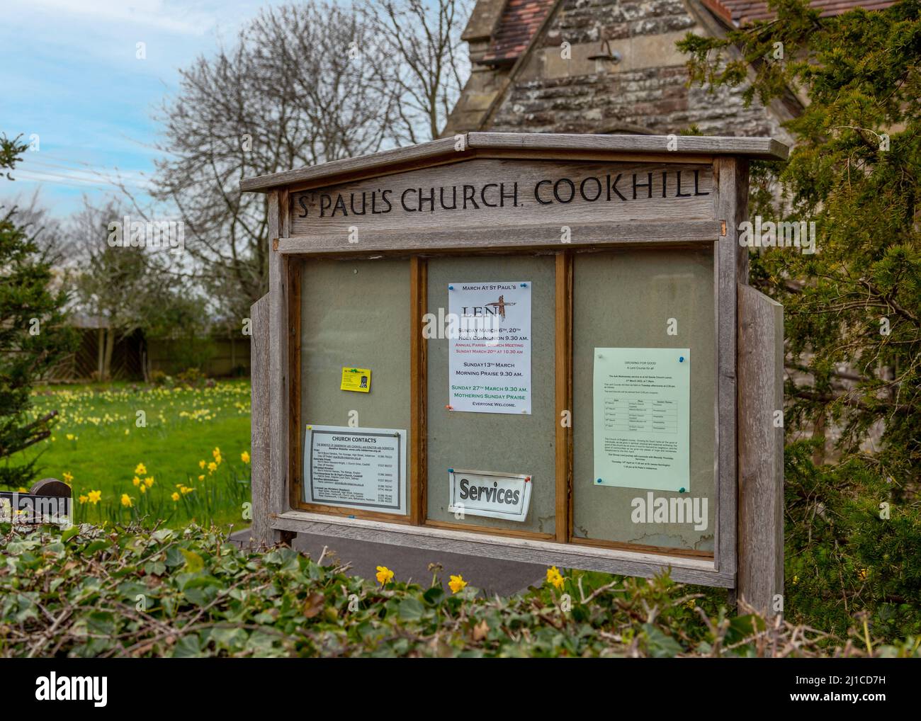 St. Pauls Church in Cookhill village, Worcestershire, England Stock ...
