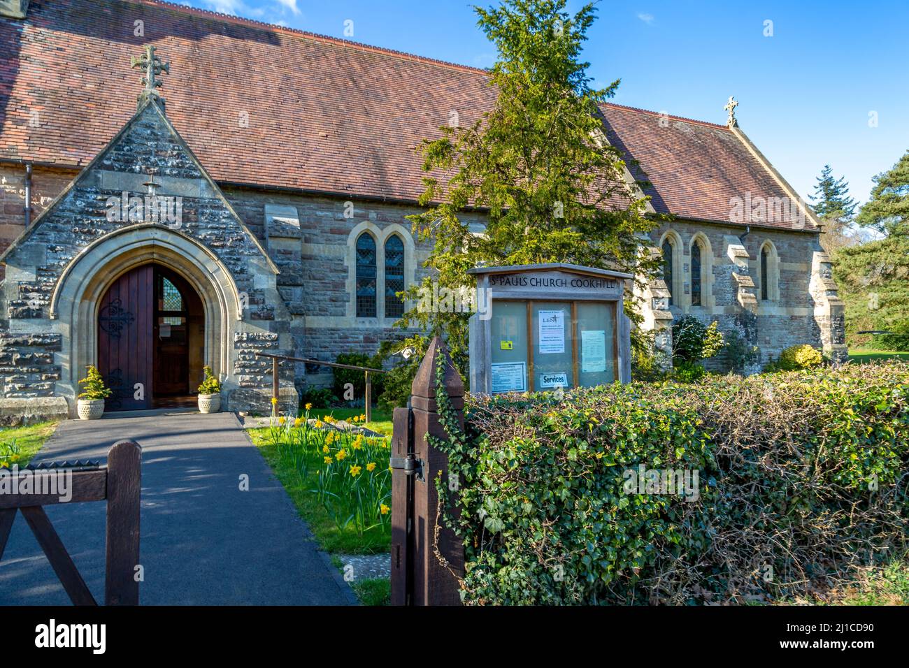 St. Pauls Church in Cookhill village, Worcestershire, England Stock ...