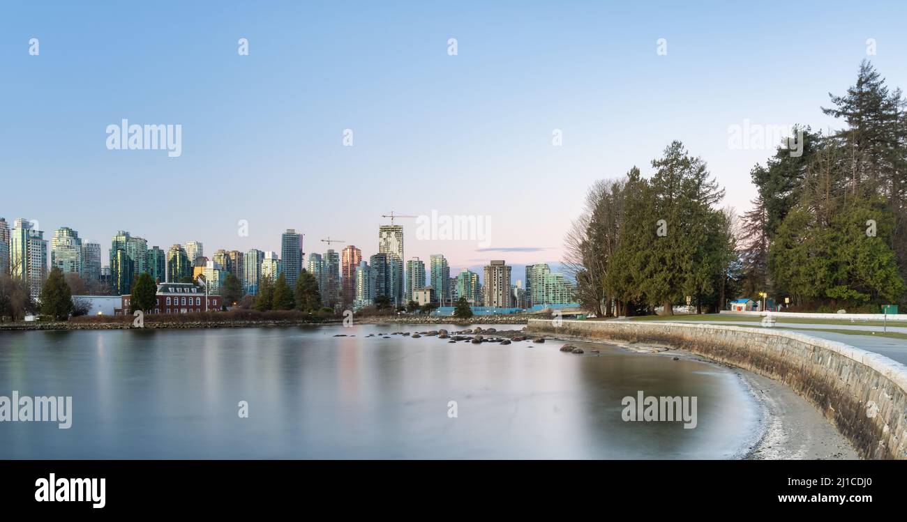Panoramic View of Modern City Building Skyline on West Coast Pacific ...